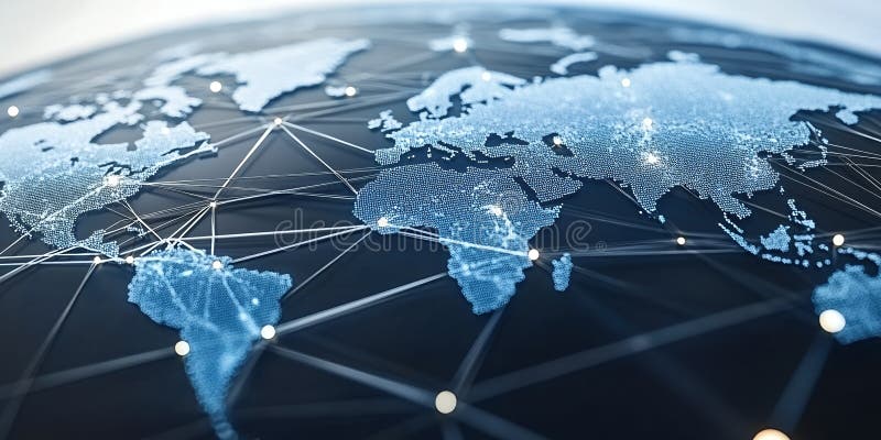 Global network connection stock illustration. Illustration of globe ...