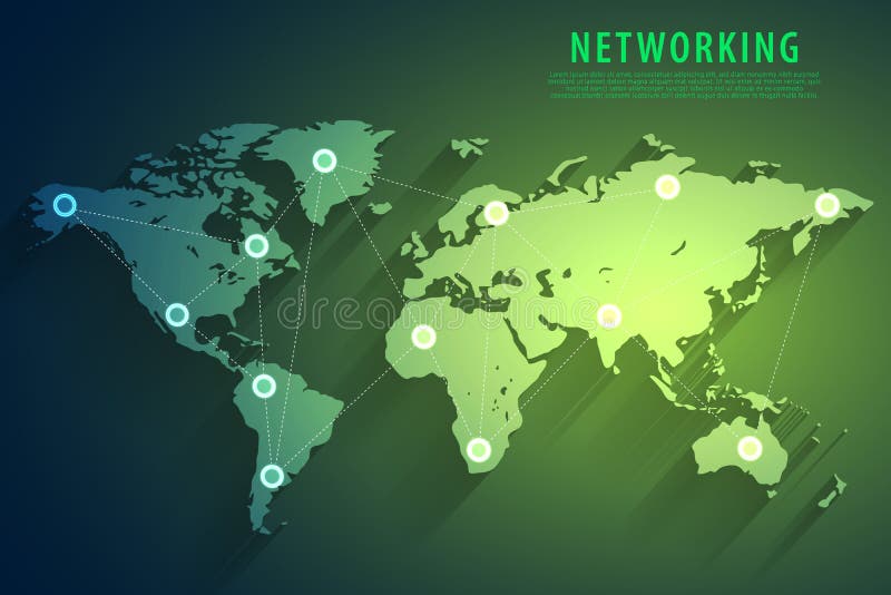 Green World Map Global Hologram, Vector Stock Vector - Illustration of ...