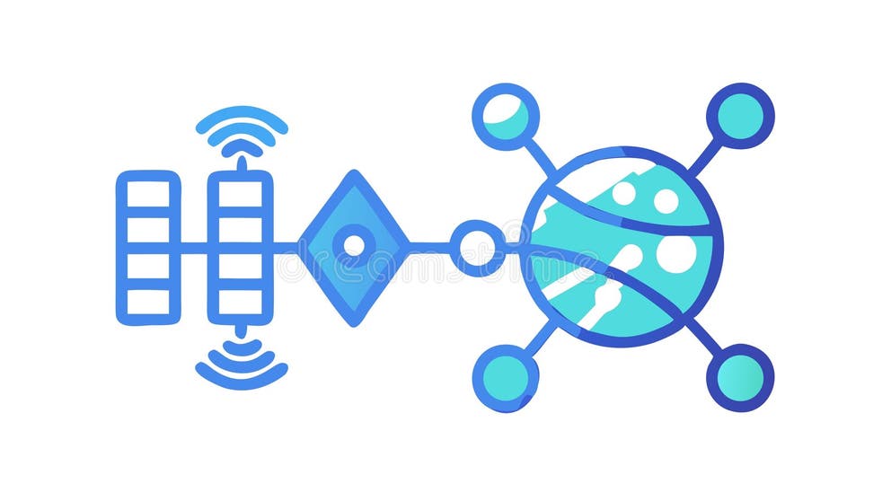 Global Network Connection Hub Vector Icon, Vector Design Generative AI ...