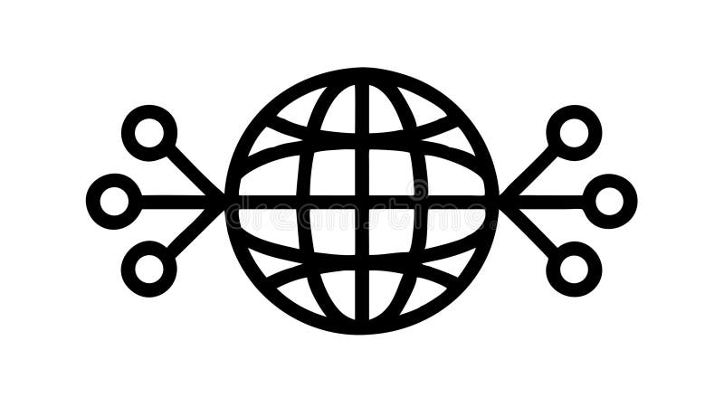 Global Network Connection Icon Vector Design, Vector Design Generative AI Stock Vector ...