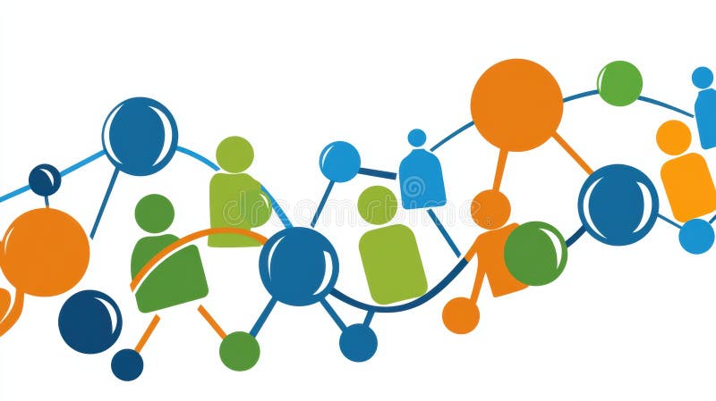 Global Network Connection stock illustration. Illustration of media ...