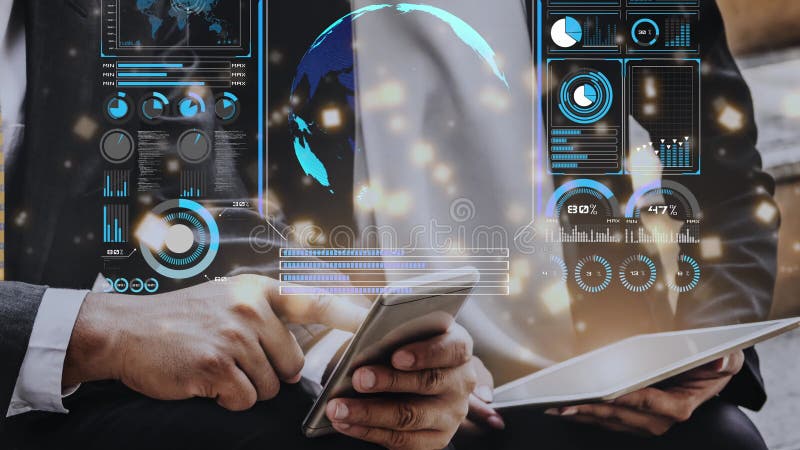 Global Network Connection Interface Show Worldwide Digital ...