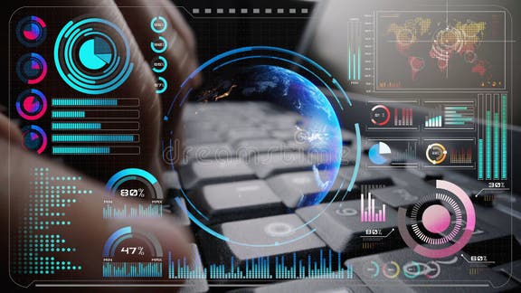 Global Network Connection Interface Show Worldwide Digital ...