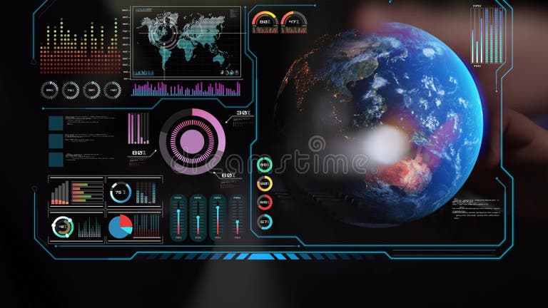 Global Network Connection Interface Show Worldwide Digital ...