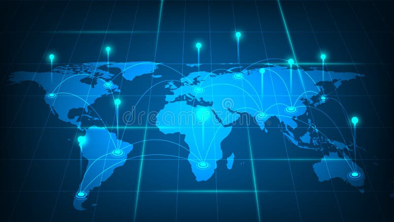 Global Network Connection, Internet and Global Connection Concept ...