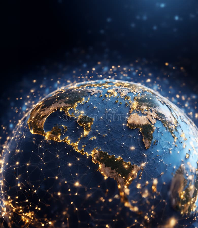 Global Network Connection Internet Social Media Communication with ...