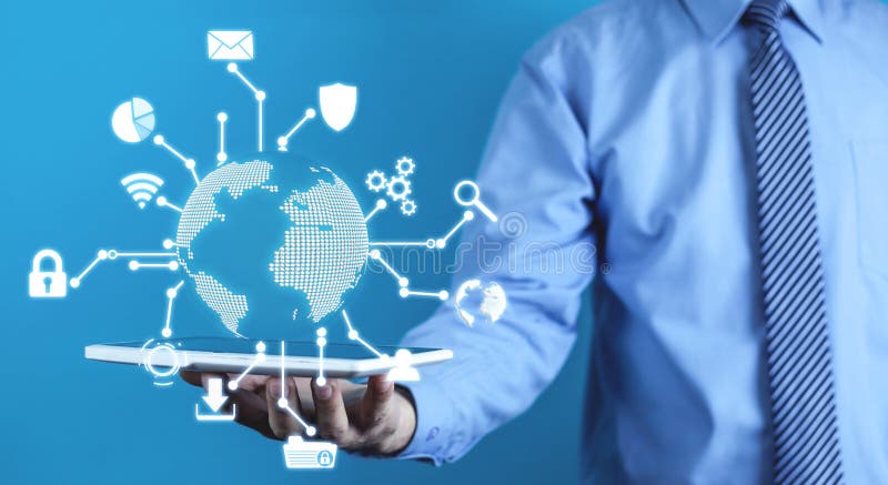 Global Network Connection. Modern World Technology Stock Image - Image ...