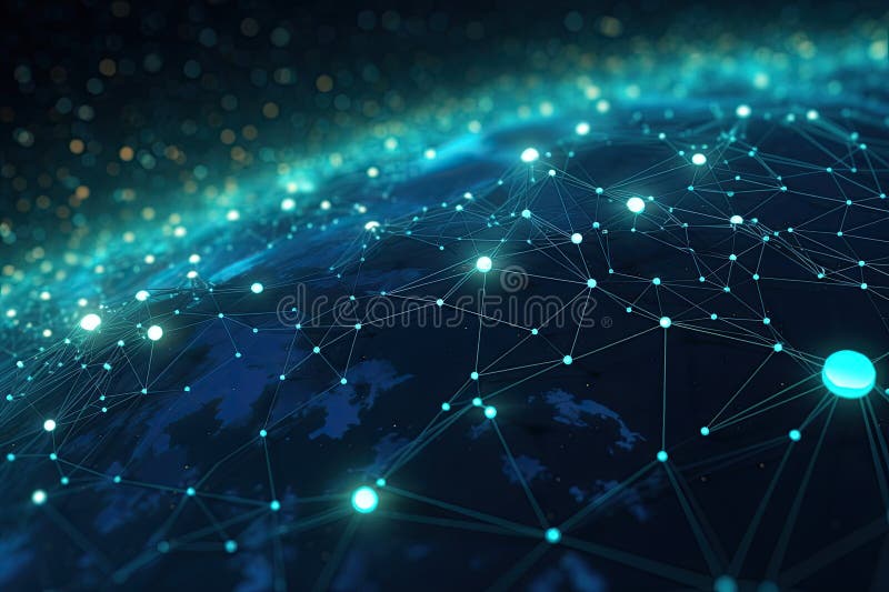 Global Network Connection Over the World. 3d Rendering Toned Image, Abstract Digital Technology ...