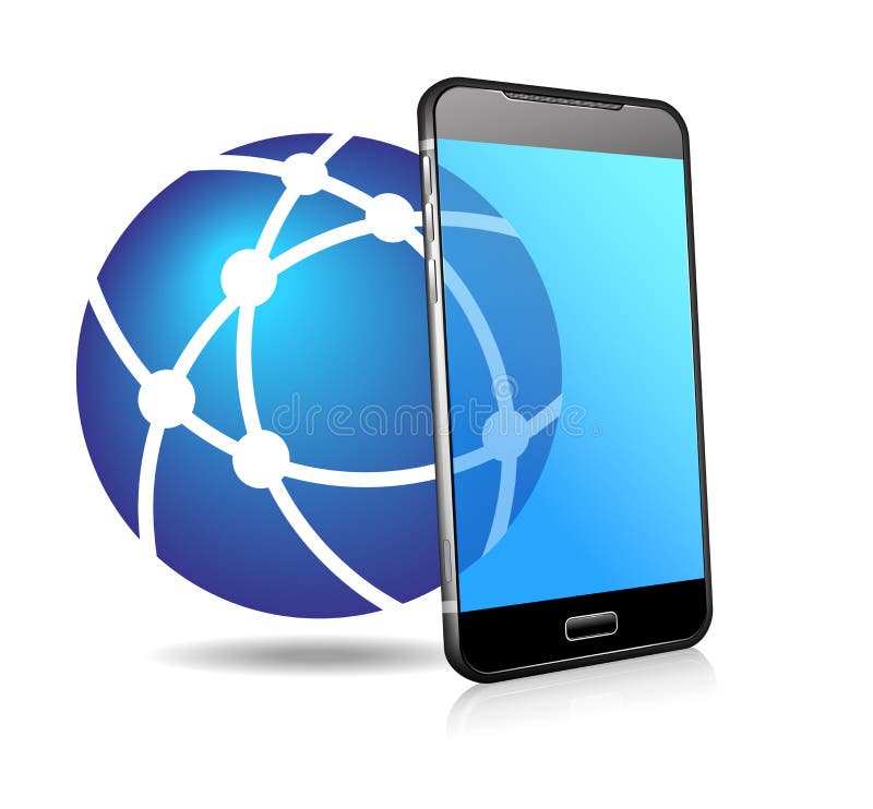 Phone Network Icon stock vector. Illustration of touch - 125021463