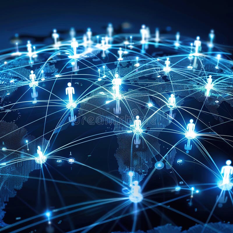 Global Network Connection Showing People Interconnected Across the ...