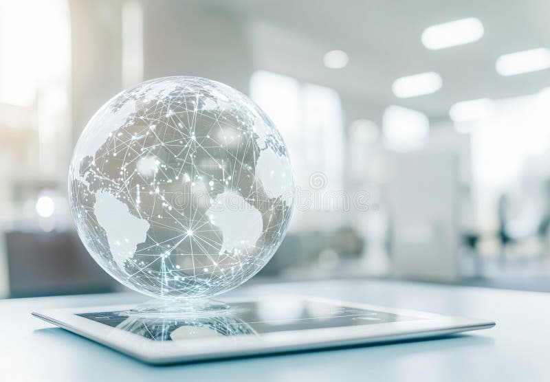 Global Network Connection on Tablet, Digital World High Quality Image ...