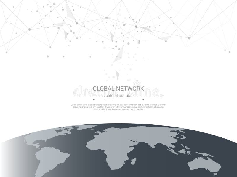 Global Network Connection Technology Background. Stock Vector ...