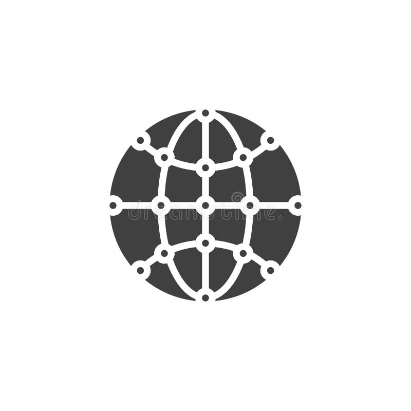 Global Network Connection Vector Icon Stock Vector - Illustration of ...