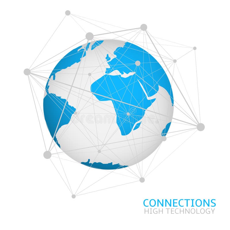 Global network connection stock vector. Illustration of connection ...