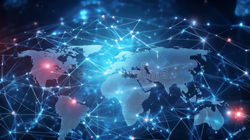 Global network connection stock footage. Video of design - 353957866