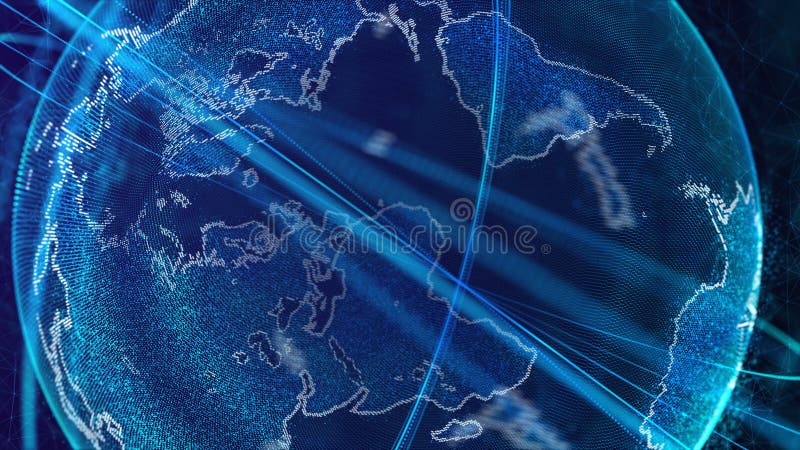 Global Network Connection. World Map Point. Representing the Global ...