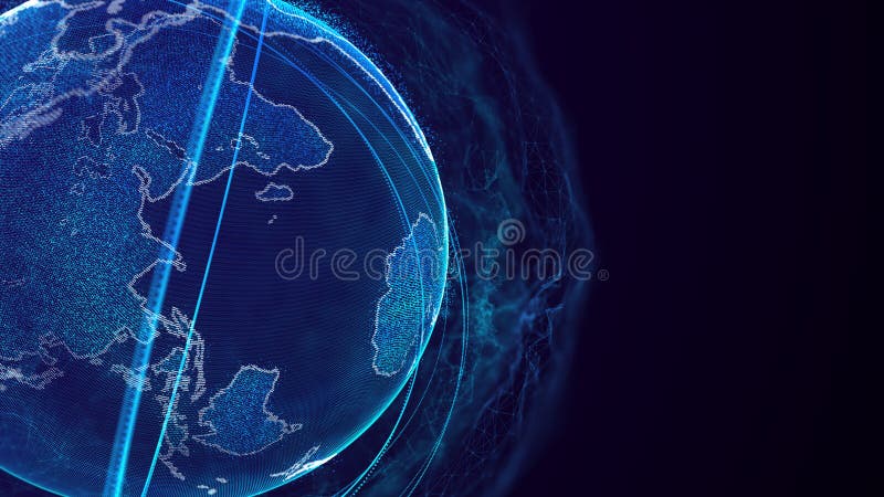 Global Network Connection. World Map Point. Representing the Global ...