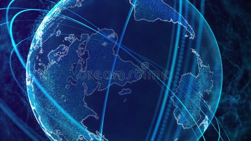 Global Network Connection. World Map Point. Representing the Global ...