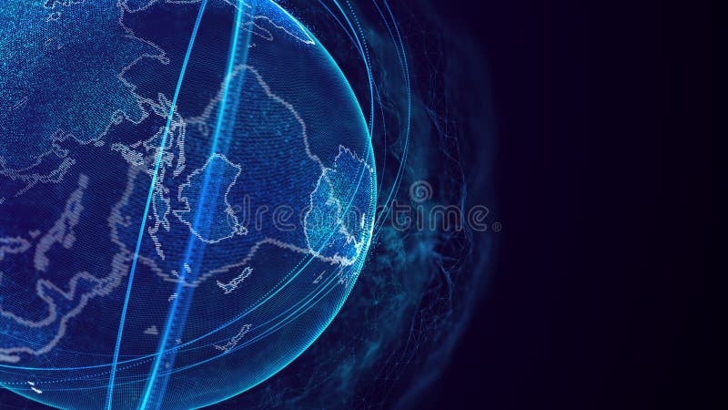 Global Network Connection. World Map Point. Representing the Global ...