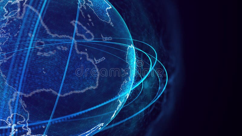 Global Network Connection. World Map Point. Representing the Global ...