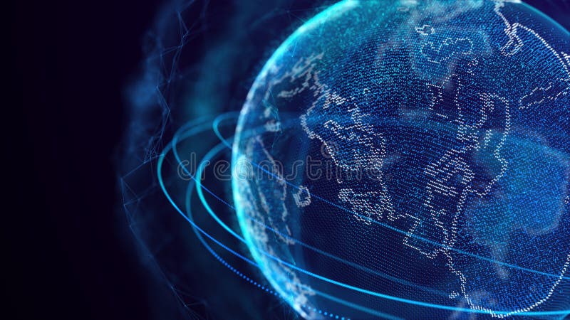 Global Network Connection. World Map Point. Representing the Global ...