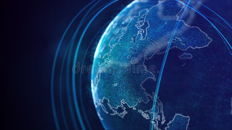 Global Network Connection. World Map Point. Representing the Global ...