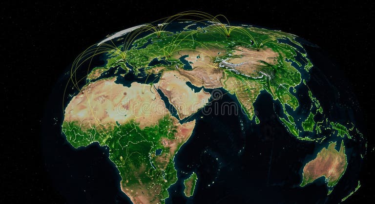 Global Network Connections a Detailed Visualization of Global ...