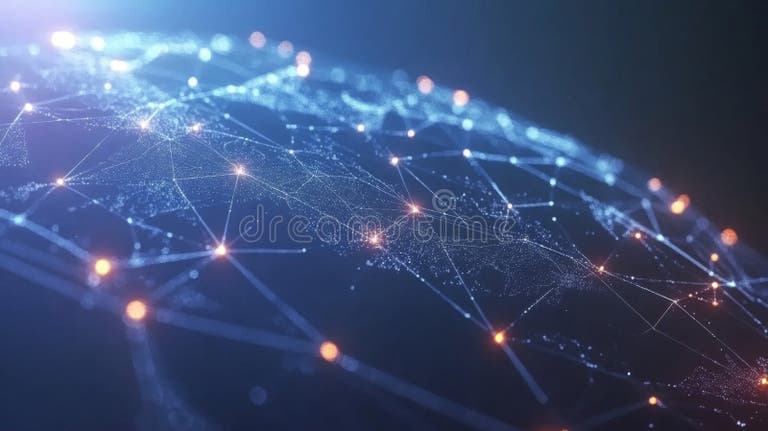 Global Network Connections Illuminate Digital World Stock Illustration ...