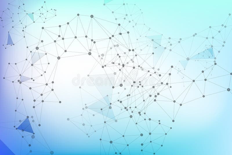 Global Network Connections with Points and Lines. Stock Illustration ...