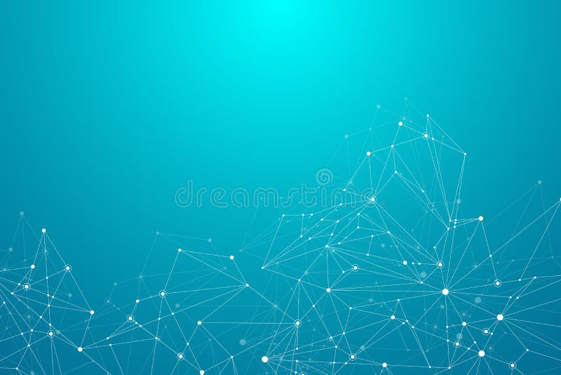 Global Network Connections with Points and Lines. Wireframe Background ...