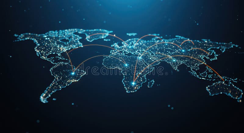 Global Network Connections stock illustration. Illustration of internet ...