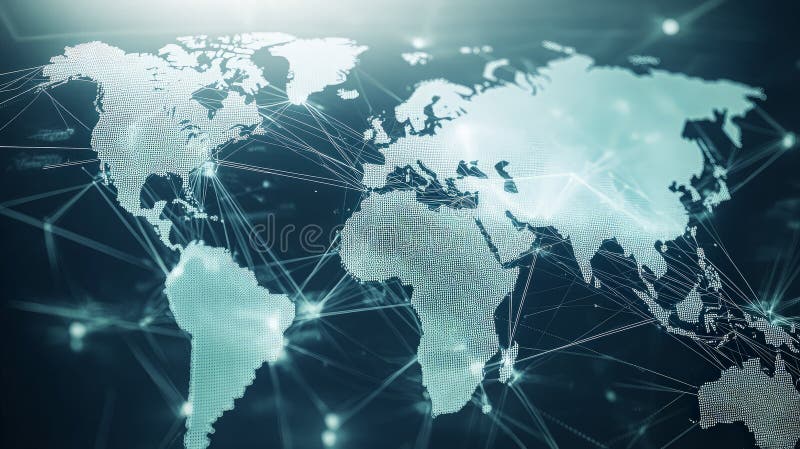 Global Network and Connections Stock Image - Image of internet ...