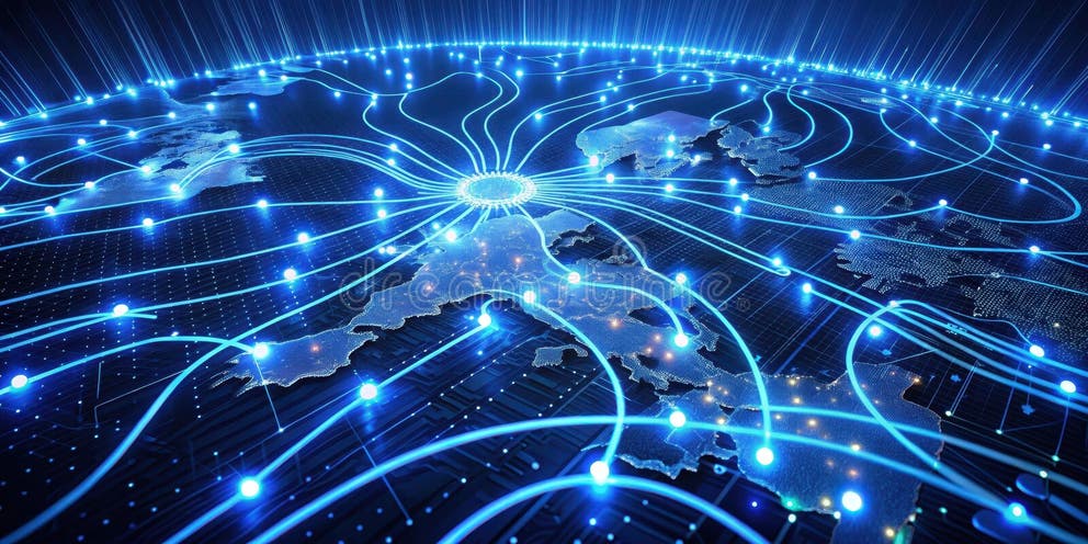 Global Network Connections a Visual Representation of Worldwide Data ...