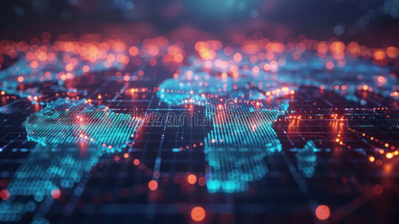 Global Network Connections Visualized Stock Illustration - Illustration ... Global Network Connections Visualized Stock Illustration - Illustration ...