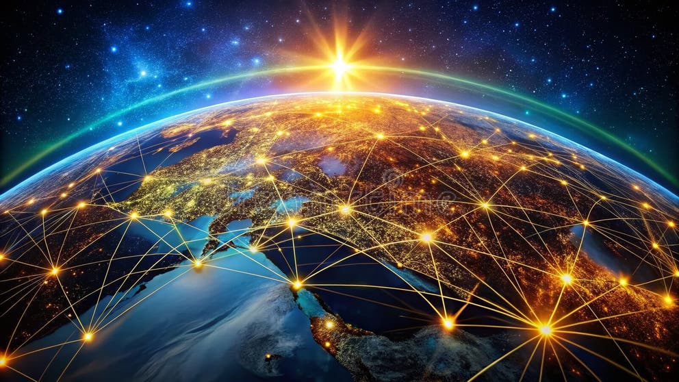 A Global Network of Connections Visualizing Intercontinental ...