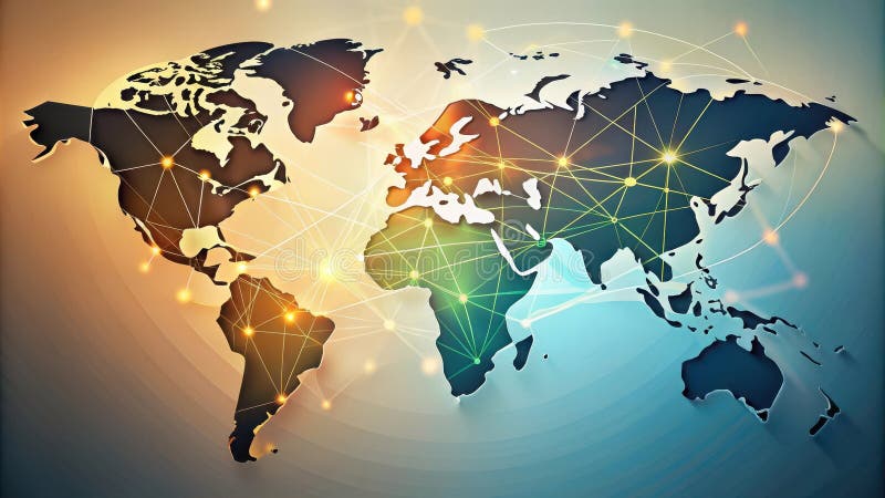 Global Network Connections a World of Interconnectedness and ...