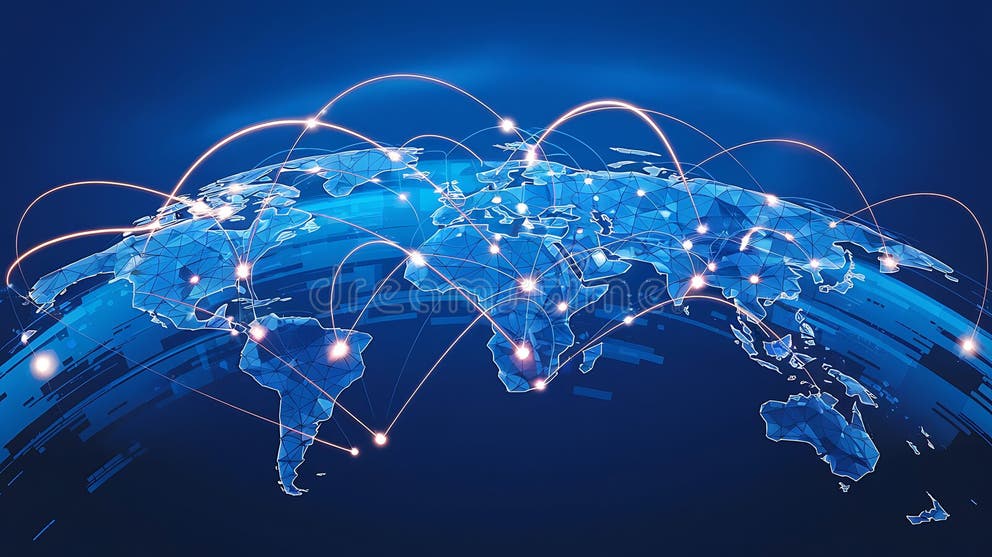 Global Network Connections Worldwide Digital Interconnectivity ...