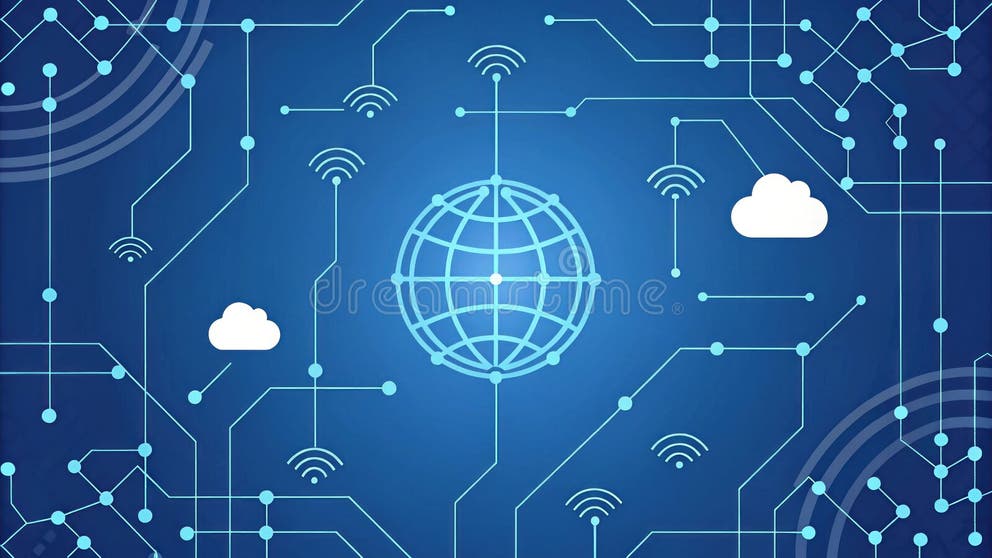 Global Network Connectivity Cloud Computing Technology Stock ...