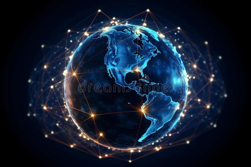 Global Network Connectivity Concept Stock Illustration - Illustration ...