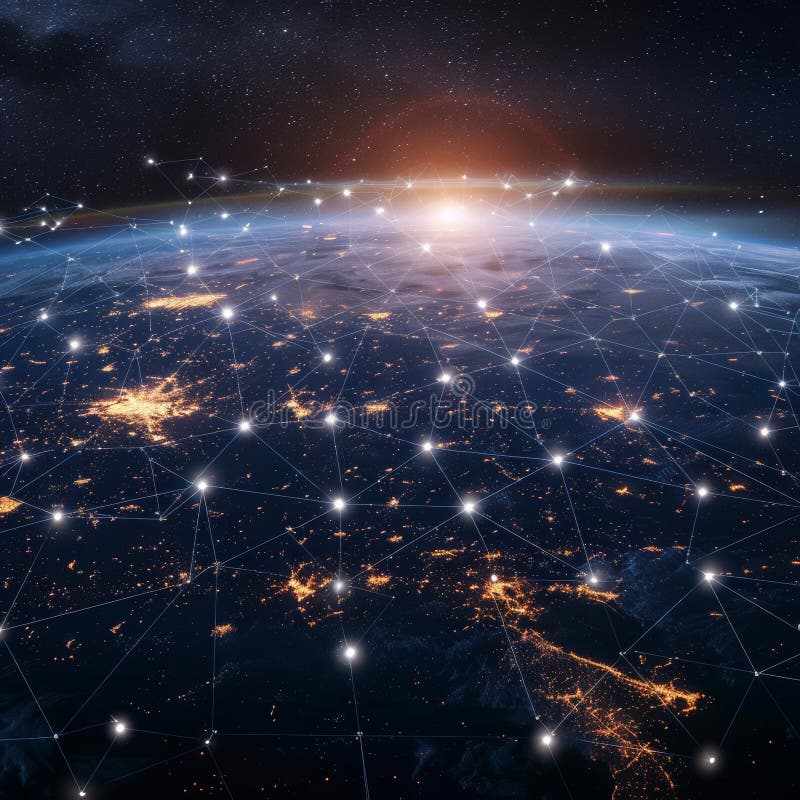 Global Network Connectivity Concept Stock Image - Image of earth ...