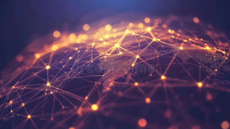 Global Network Connectivity Data Mesh Visualization Nodes Interconnected Links Stock Photos ...