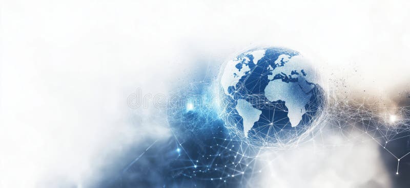 Global Network Connectivity with Digital Globe and Abstract Technology ...