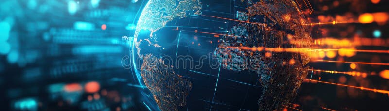 Global Network Connectivity Stock Illustration - Illustration of globe ...