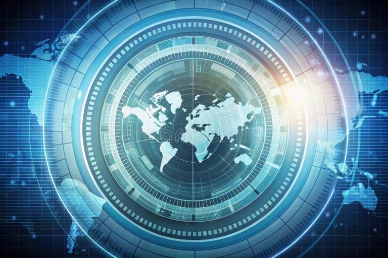 Global Network Connectivity a Futuristic Technological Interface ...