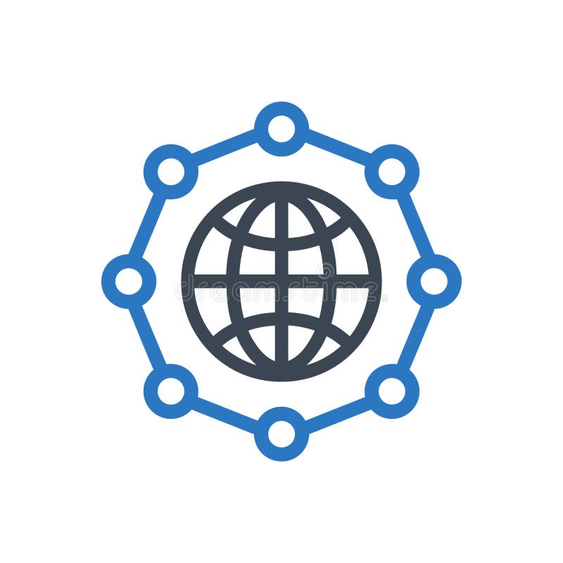 Global Network Connectivity Icon Stock Vector - Illustration of ...