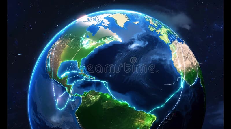 Global Network Connectivity Illustrated through Rotating Earth ...