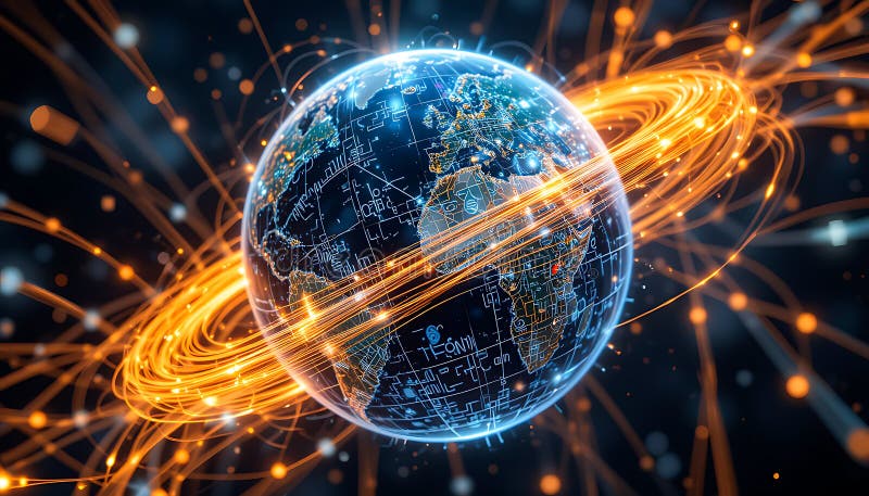 Global Network Connectivity Stock Image - Image of digital, data: 374355799
