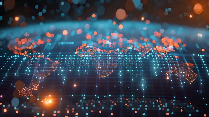 Global Network Connectivity Visualized with Luminous Map and Data ...