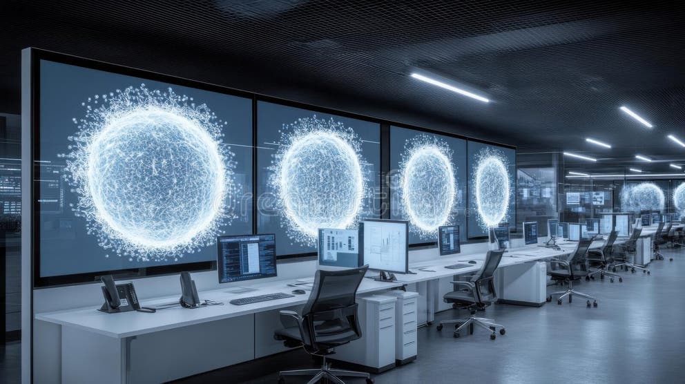 Global Network Control Center Stock Photo - Image of cloud, management ...