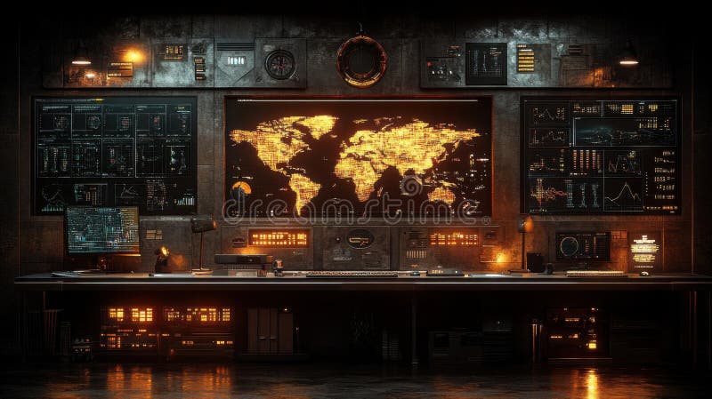 Global Network Control Center Stock Photo - Image of connectivity ...